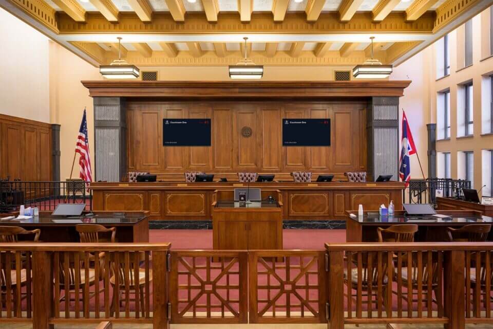 Interactive Display Solutions for Courtrooms & Legal Sector